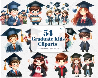 Graduation Cap Kids Clipart, Graduation Blue PNG, Educational Clipart ...