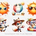 Summer Animals Clipart, Summer Beach PNG, Cute Animals Clipart, Ocean ...