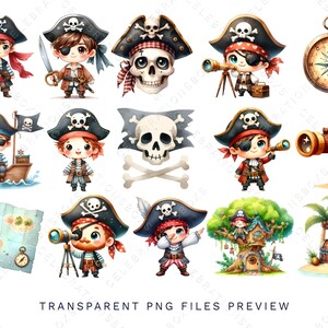 Cute Pirate Clipart, Pirate Ship Clipart, Treasure Island, Pirate ...