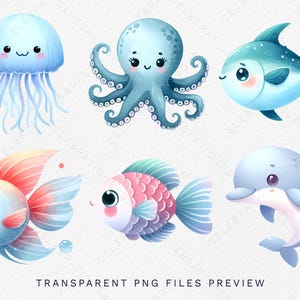 Watercolor Undersea Clipart, Underwater Clipart, Sea Animals Clipart ...