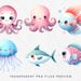 Underwater Clipart, Sea Animals Clipart, Sea Life Clipart, Ocean Animal ...