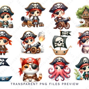 Cute Pirate Clipart, Pirate Ship Clipart, Treasure Island, Pirate ...