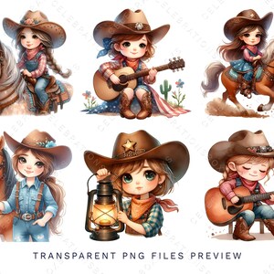 Cute Cowgirl Clipart, Wild West Clipart, Desert Clipart, Cactus Clipart ...