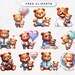 Happy Fathers Day Clipart Bundle, Watercolor Cute Bear Daddy and Me ...