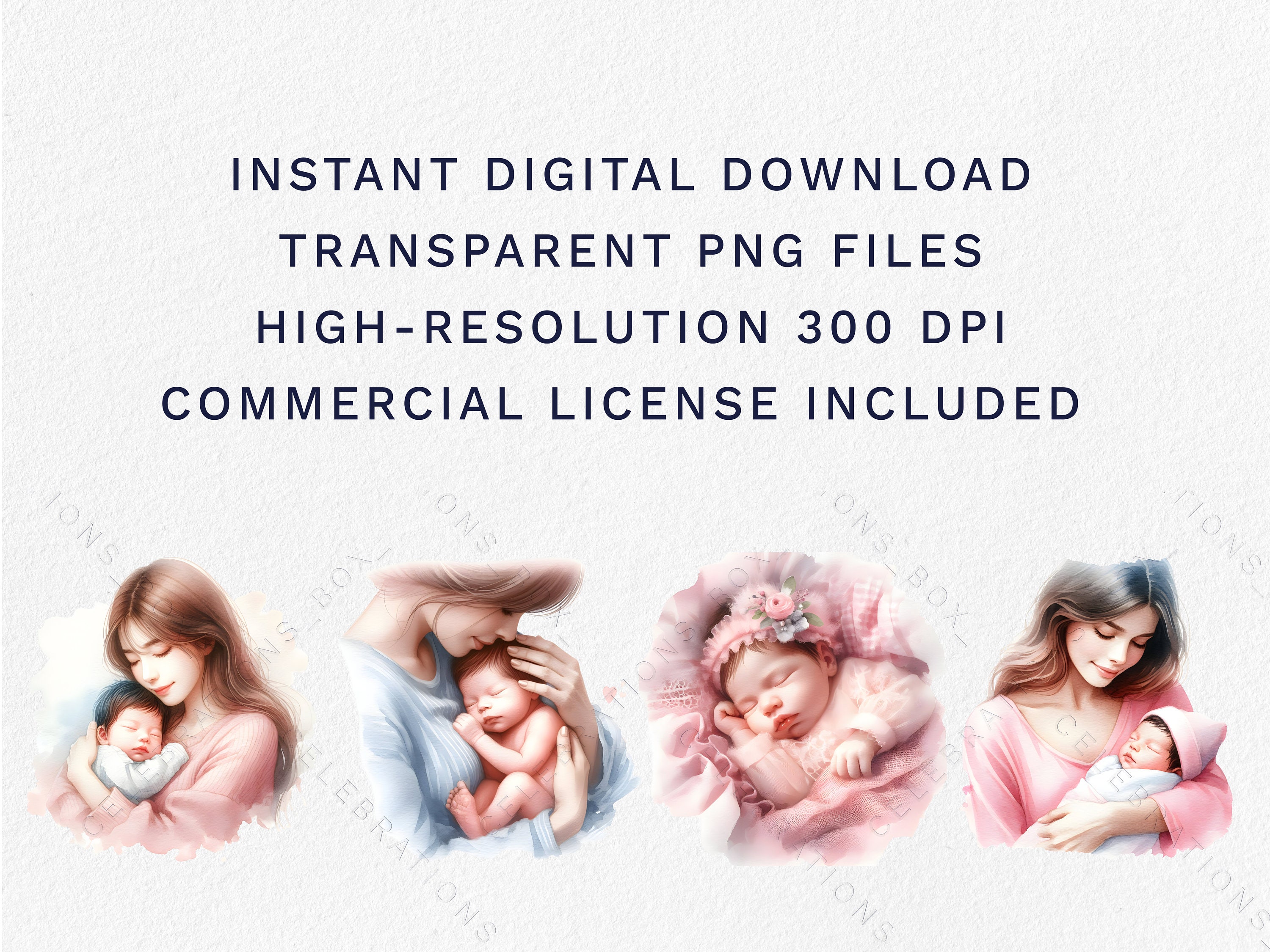 Its a Girl Babyshower Clipart Watercolor Pink Baby Shower PNG Newborn ...