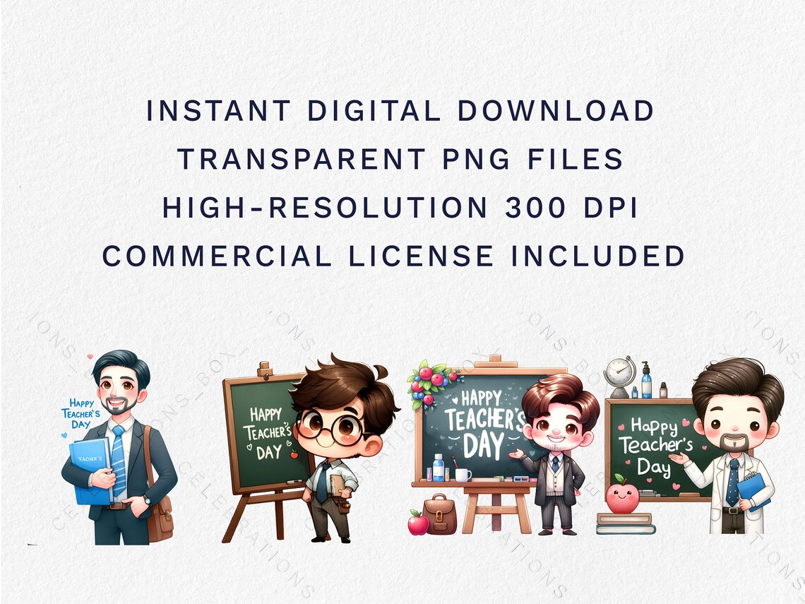 Happy Teacher Day Clipart, Back to School PNG, Teacher's Day ...