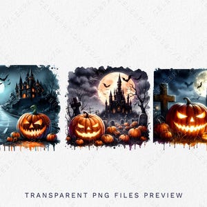 Watercolor Halloween Castle PNG Clipart, Spooky Castle, Haunted ...