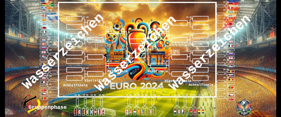 EM 2024 Spielplan Digitaler Download , Euro 2024 Spielplan , Europa ...