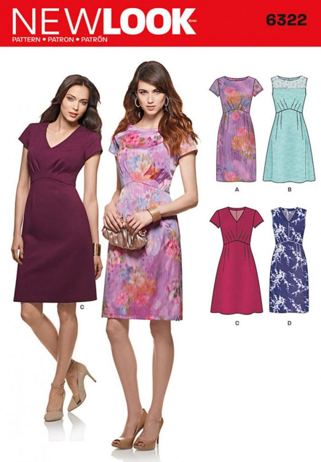 New Look Sewing Pattern 6322 Misses' Dress With Bodice and Skirt ...