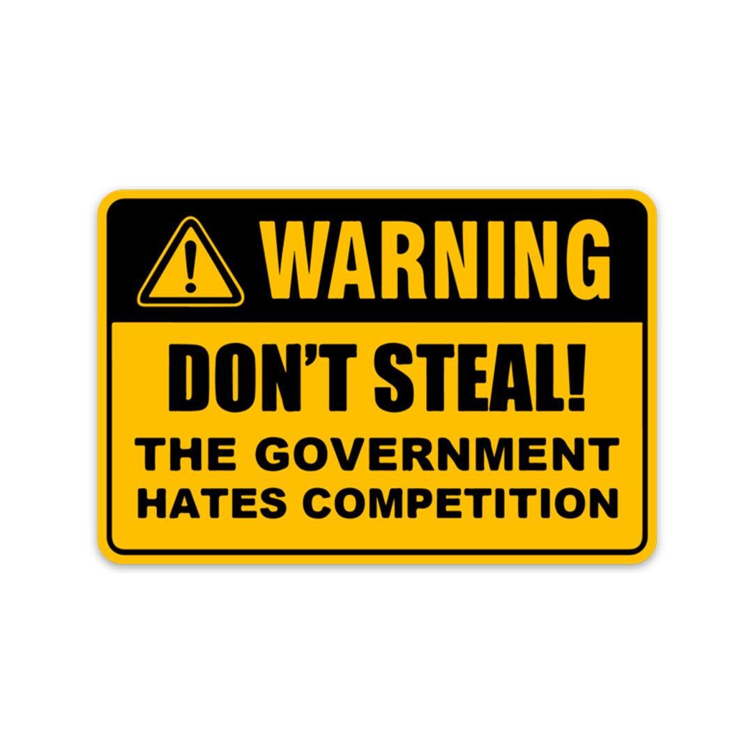 Warning Don’t Steal Sticker - Etsy