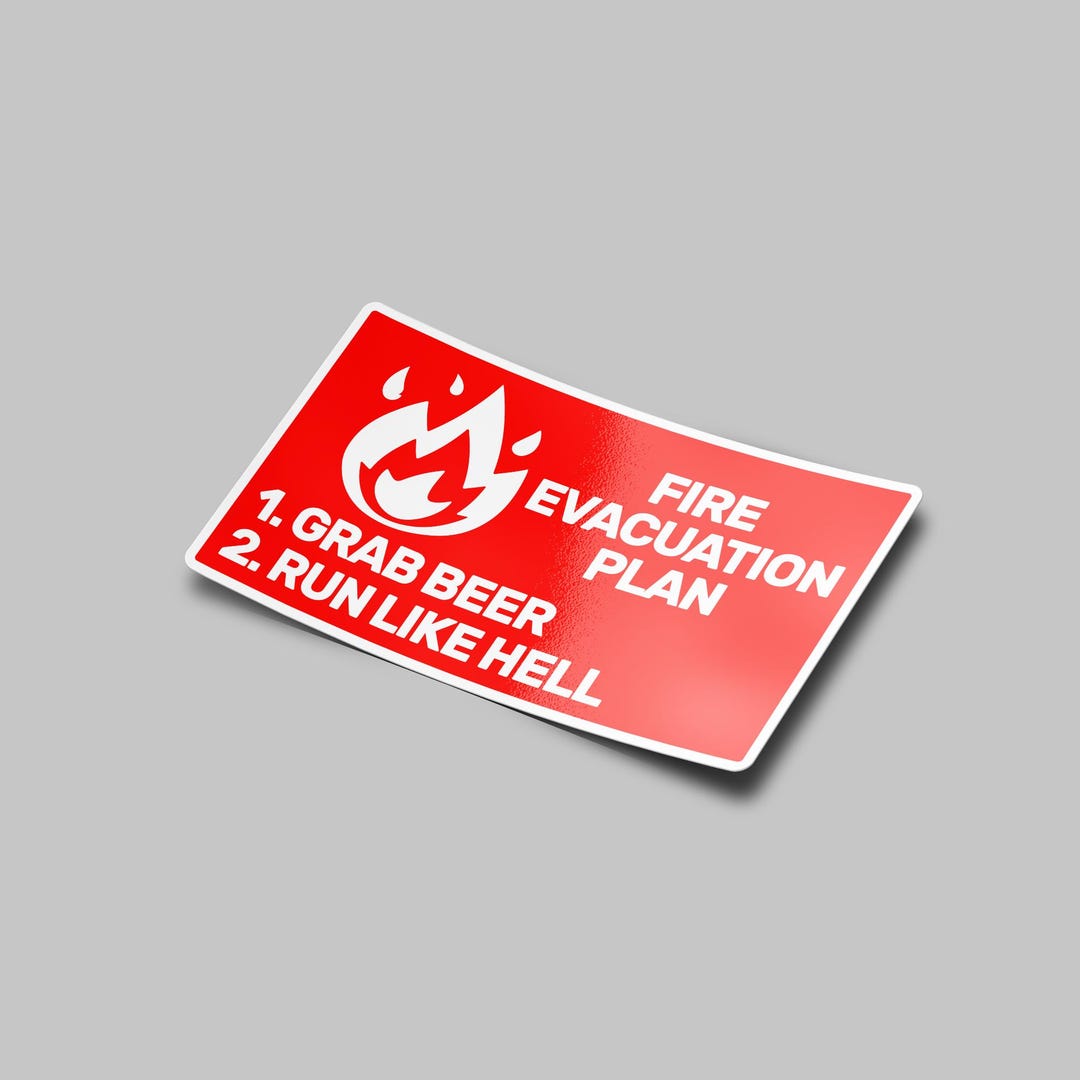 Fire Evacuation Plan Sticker - Etsy