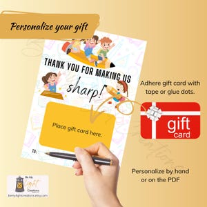 Teacher Appreciation Printable Gift Card Holder Bundle Teacher Gift ...