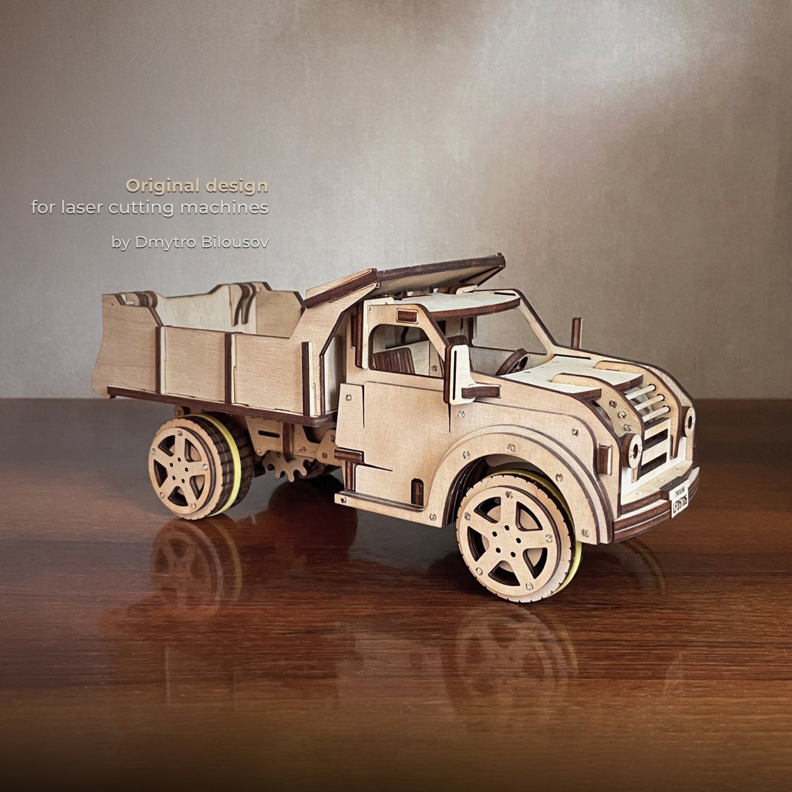 Truck – SVG Laser Cut File, Wooden Model, Ready Made Files for Laser ...
