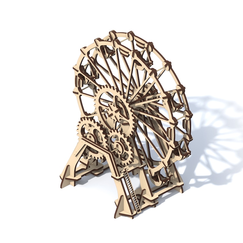 Ferris Wheel – Laser Cutting File, Wooden Model, SVG DXF Plywood Design ...