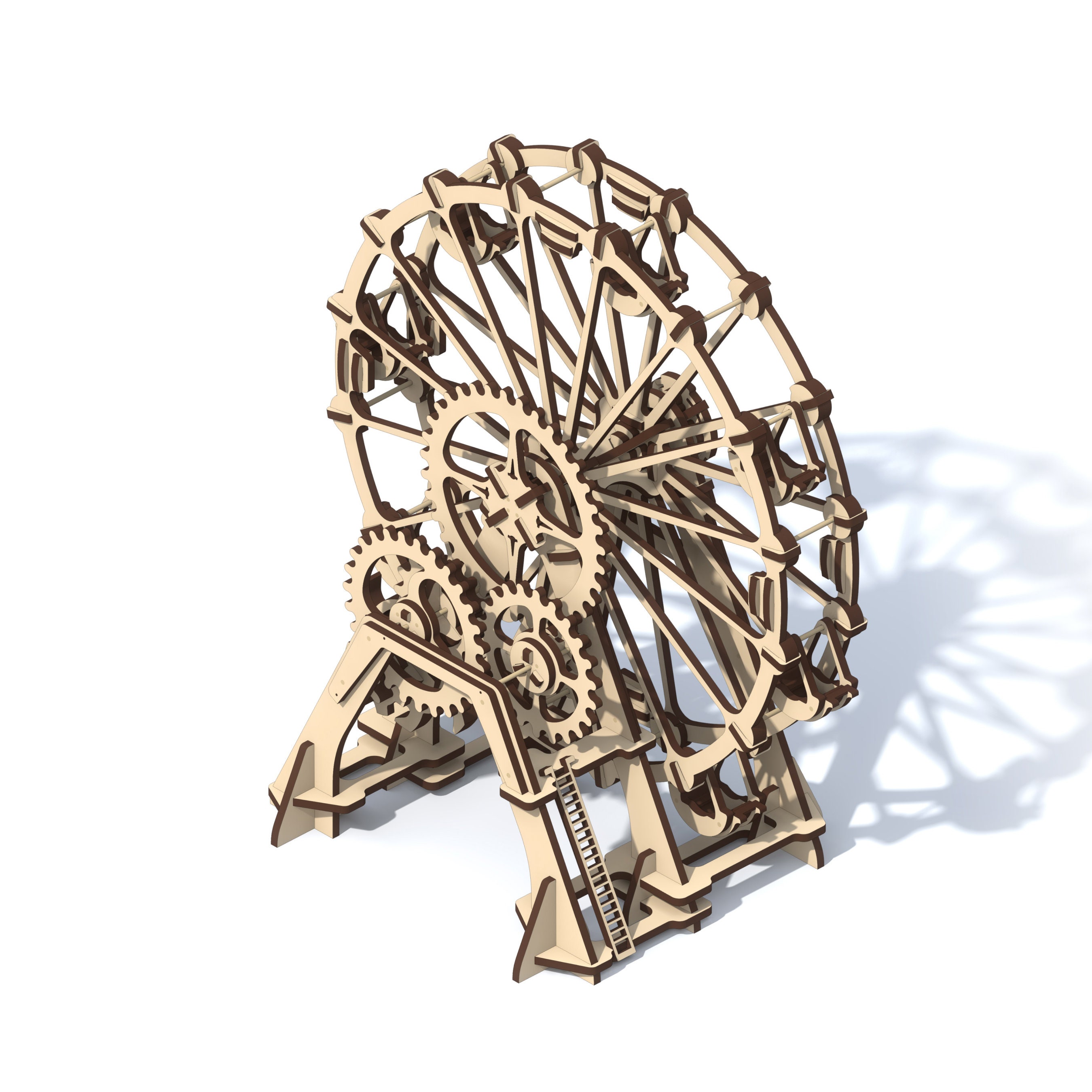 Ferris Wheel – Laser Cutting File, Wooden Model, SVG DXF Plywood Design ...