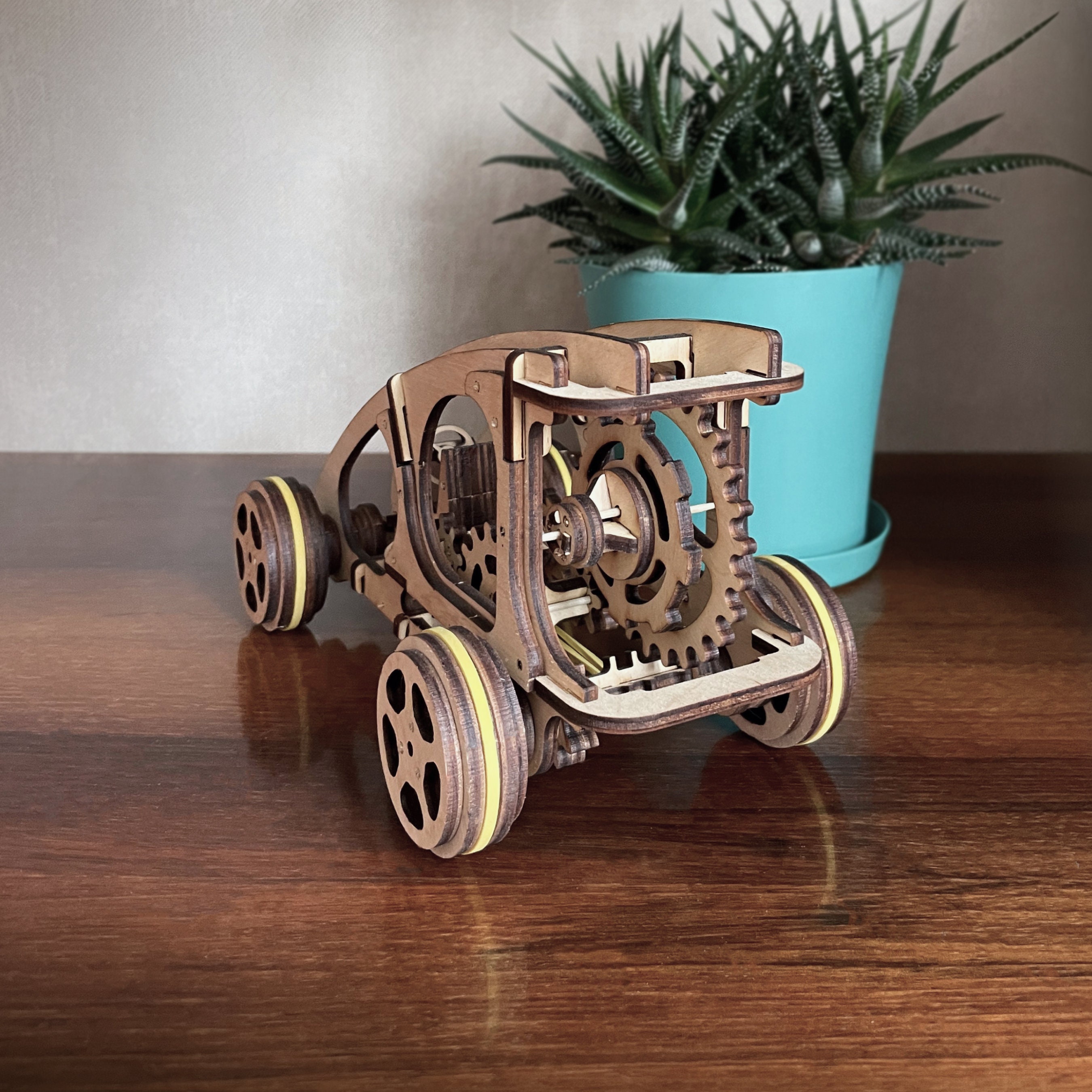 Buggy – SVG Laser Cut File, Wooden Mechanical Model, Plan for Cutting ...