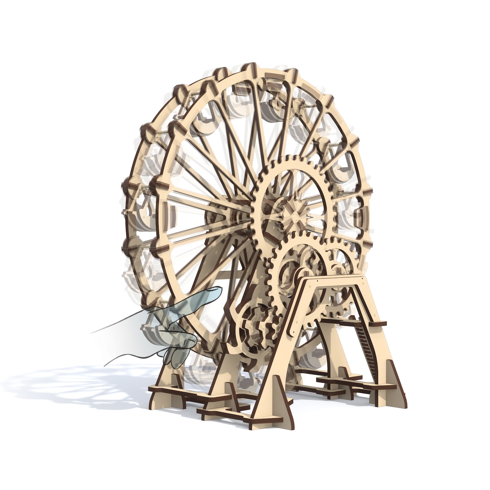 Ferris Wheel – Laser Cutting File, Wooden Model, SVG DXF Plywood Design ...