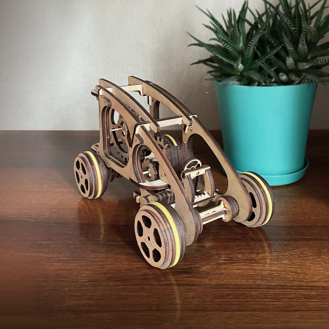 Buggy – SVG Laser Cut File, Wooden Mechanical Model, Plan for Cutting ...