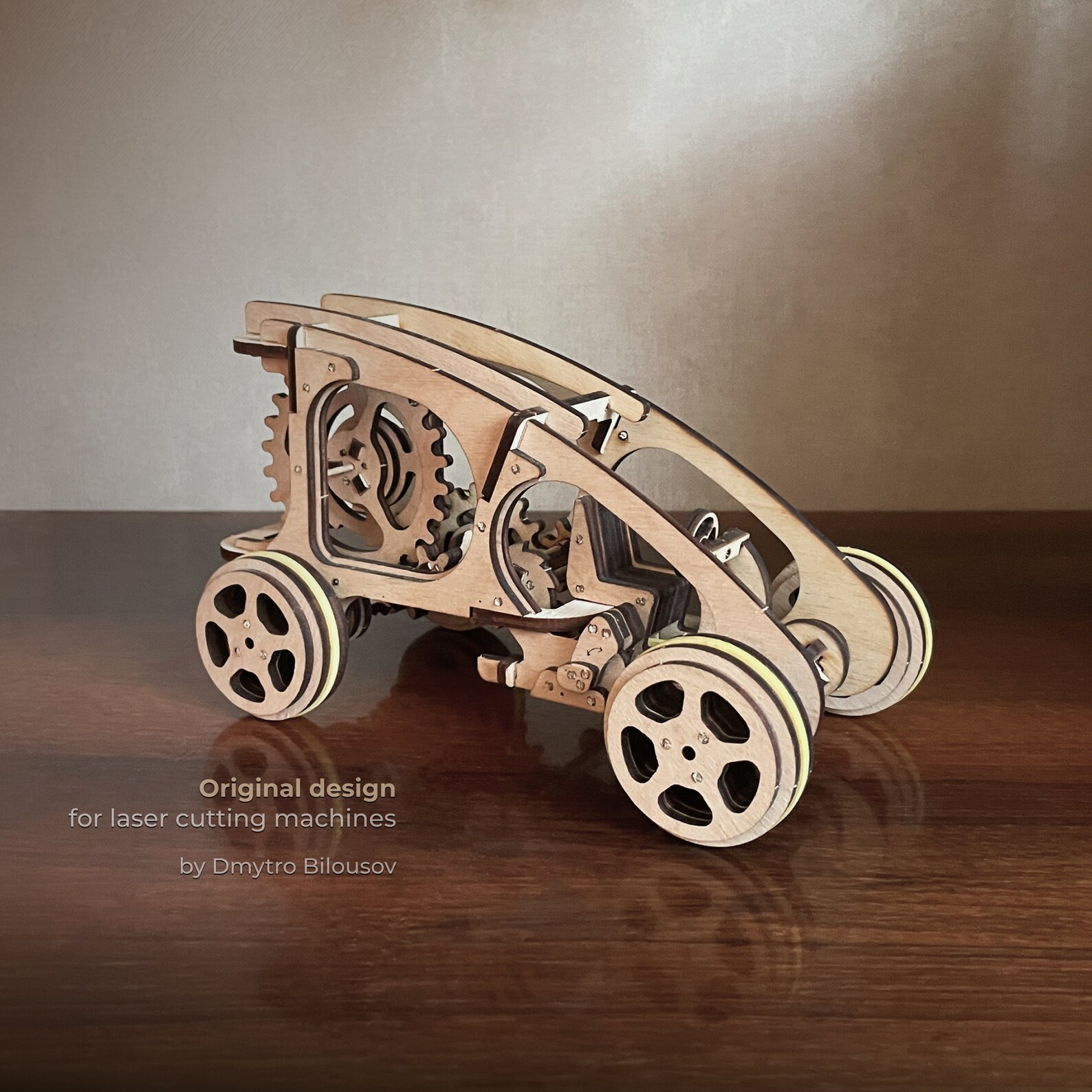 Buggy – SVG Laser Cut File, Wooden Mechanical Model, Plan for Cutting ...