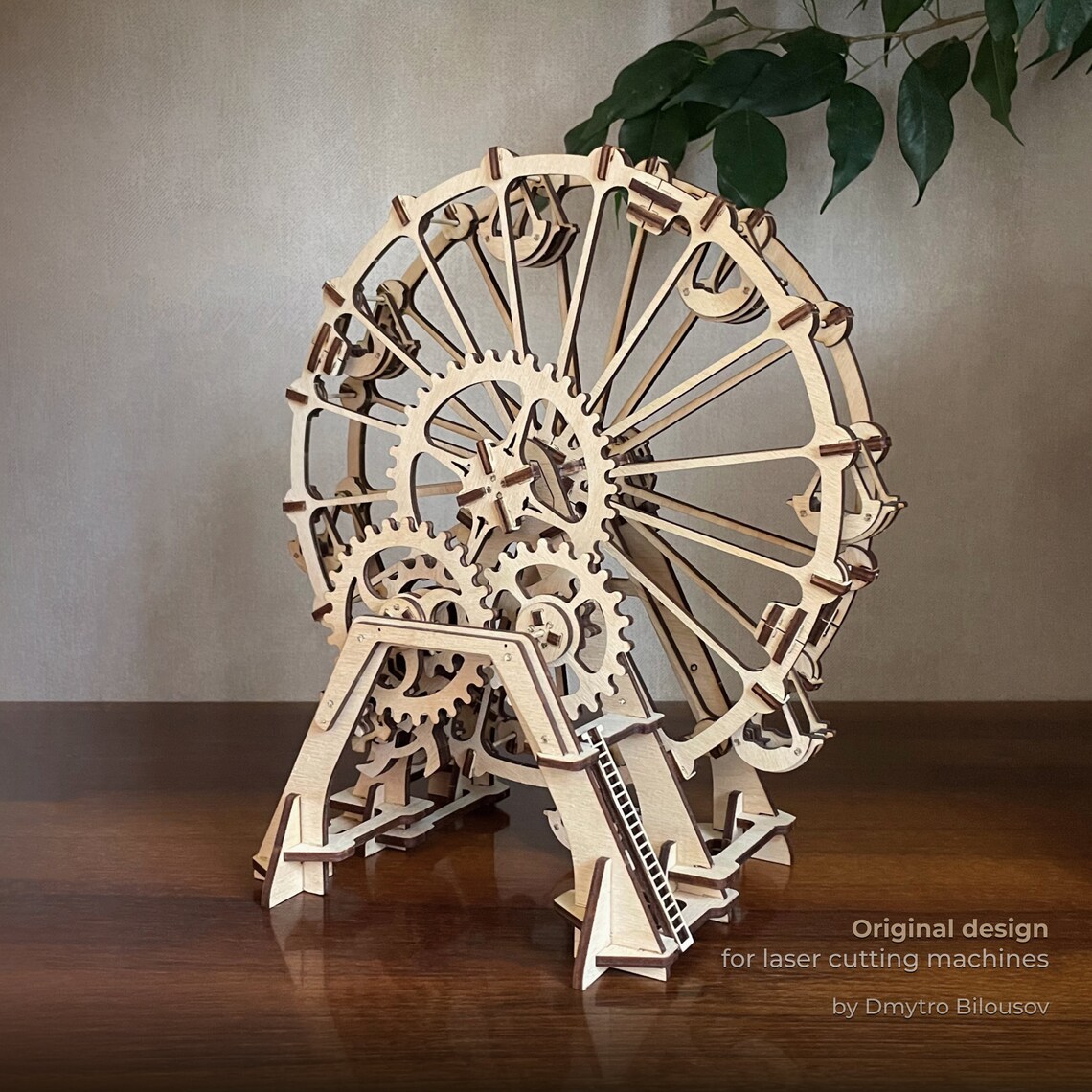 Ferris Wheel – Laser Cutting File, Wooden Model, SVG DXF Plywood Design ...