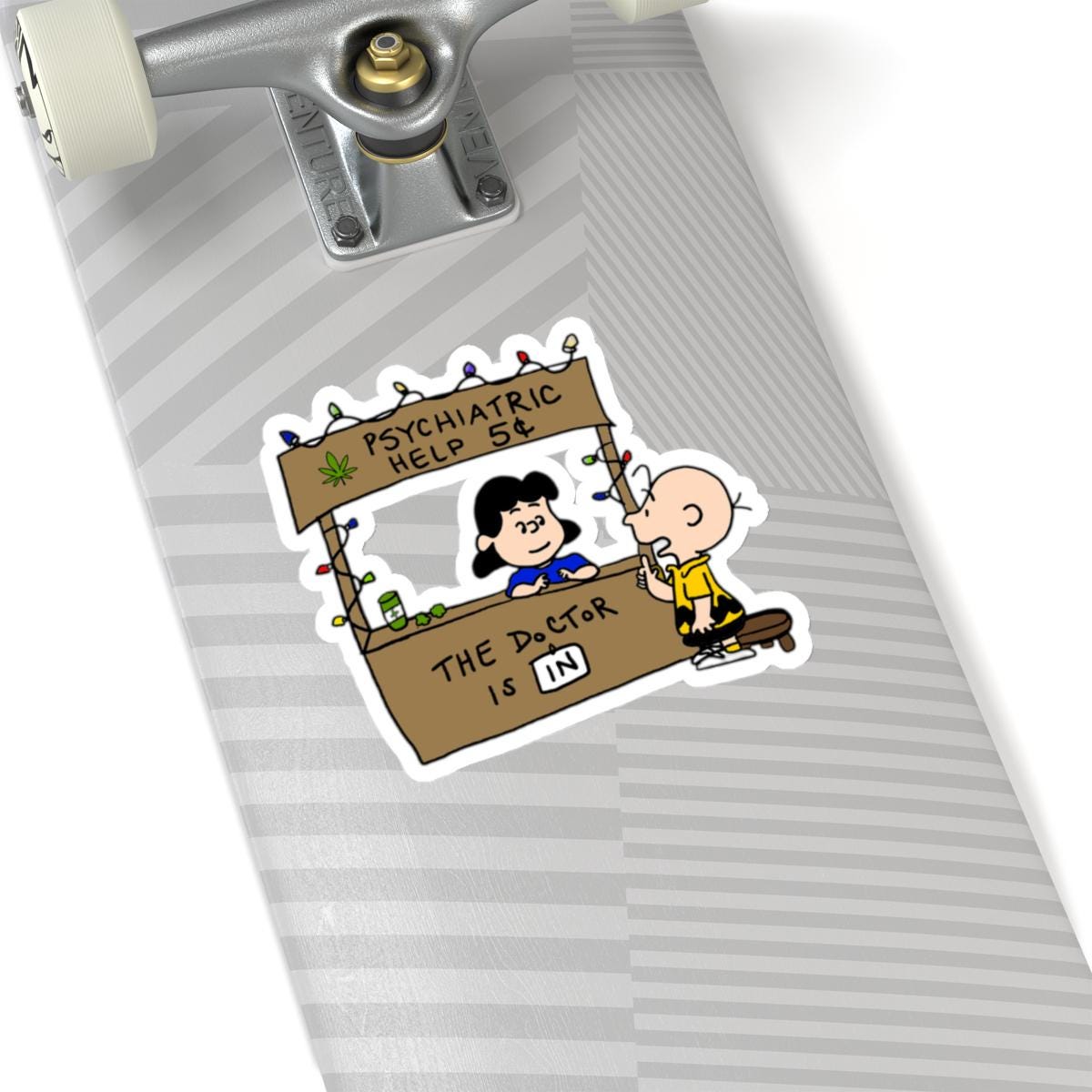 Original Stoner Charlie Brown Peanuts & Lucy Kiss-cut Sticker - Etsy