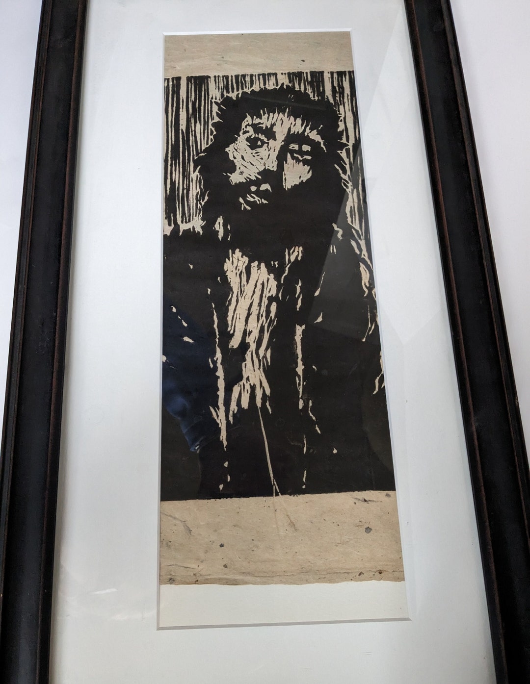 Vintage Religious Christian Block Print of Jesus on Handmade Paper - Etsy