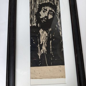 Vintage Religious Christian Block Print of Jesus on Handmade Paper - Etsy