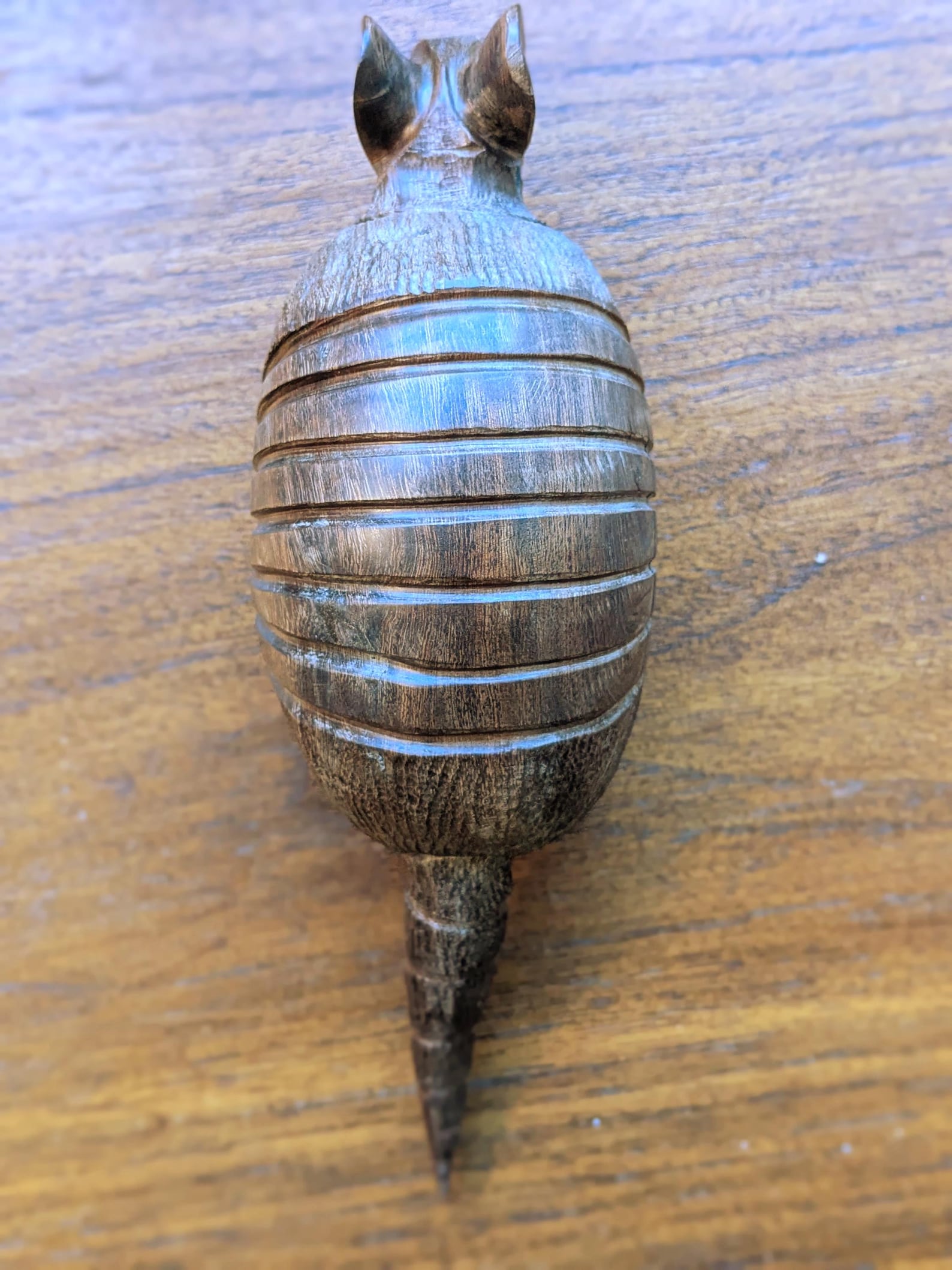 Group of Two Carved Wooden Armadillos - Etsy