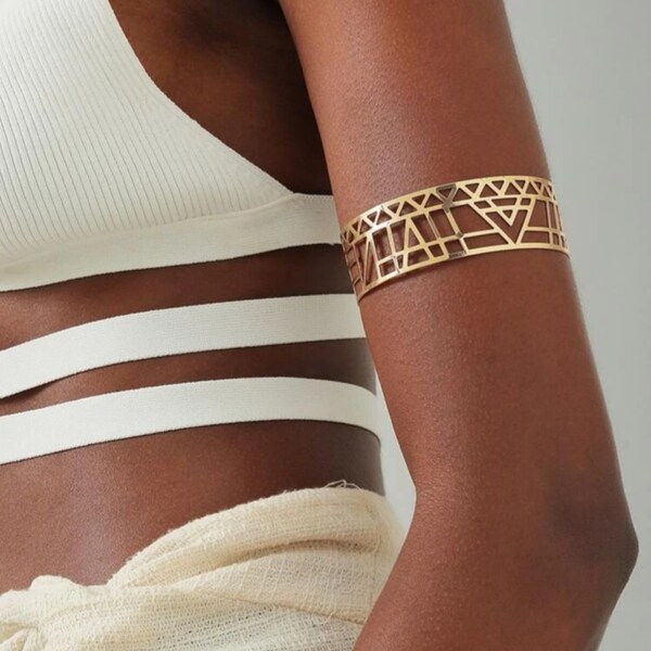 Gold Arm Cuff - Etsy