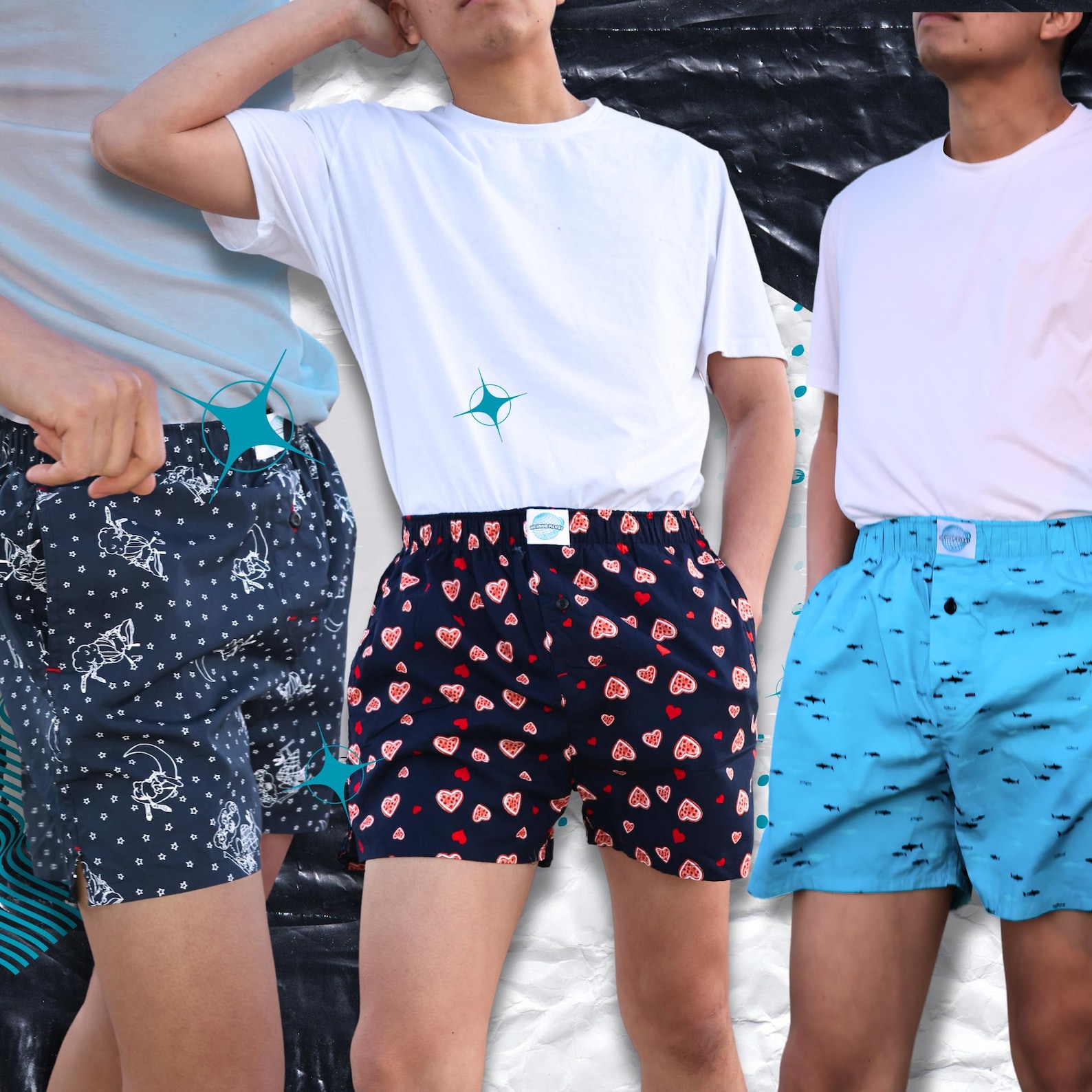 Woven Cotton Boxer Shorts 3-pack: Mid-length Sleep Pants With Pockets ...