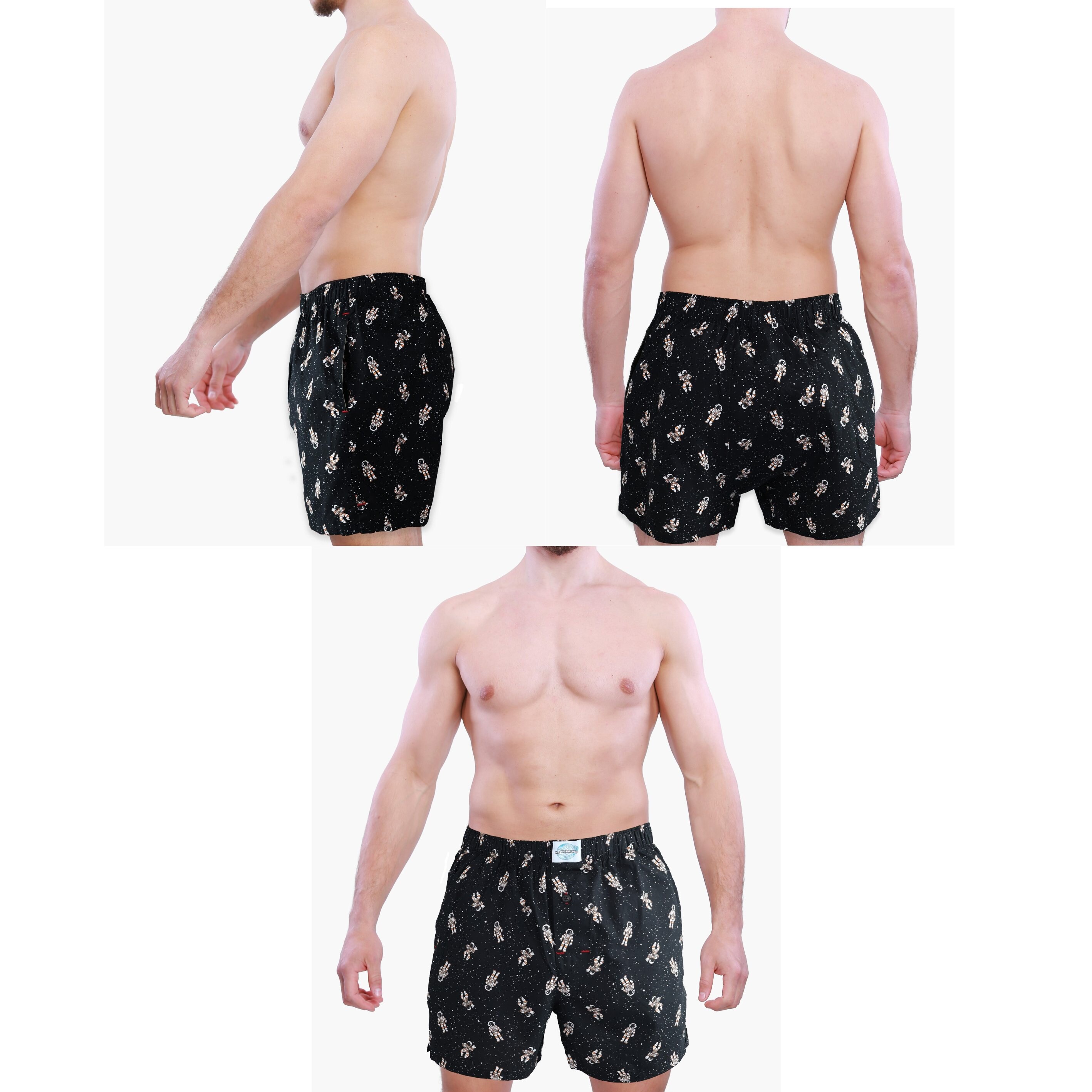 Unisex Woven Cotton Boxers With Pockets and Button Fly, Men’s Underwear ...