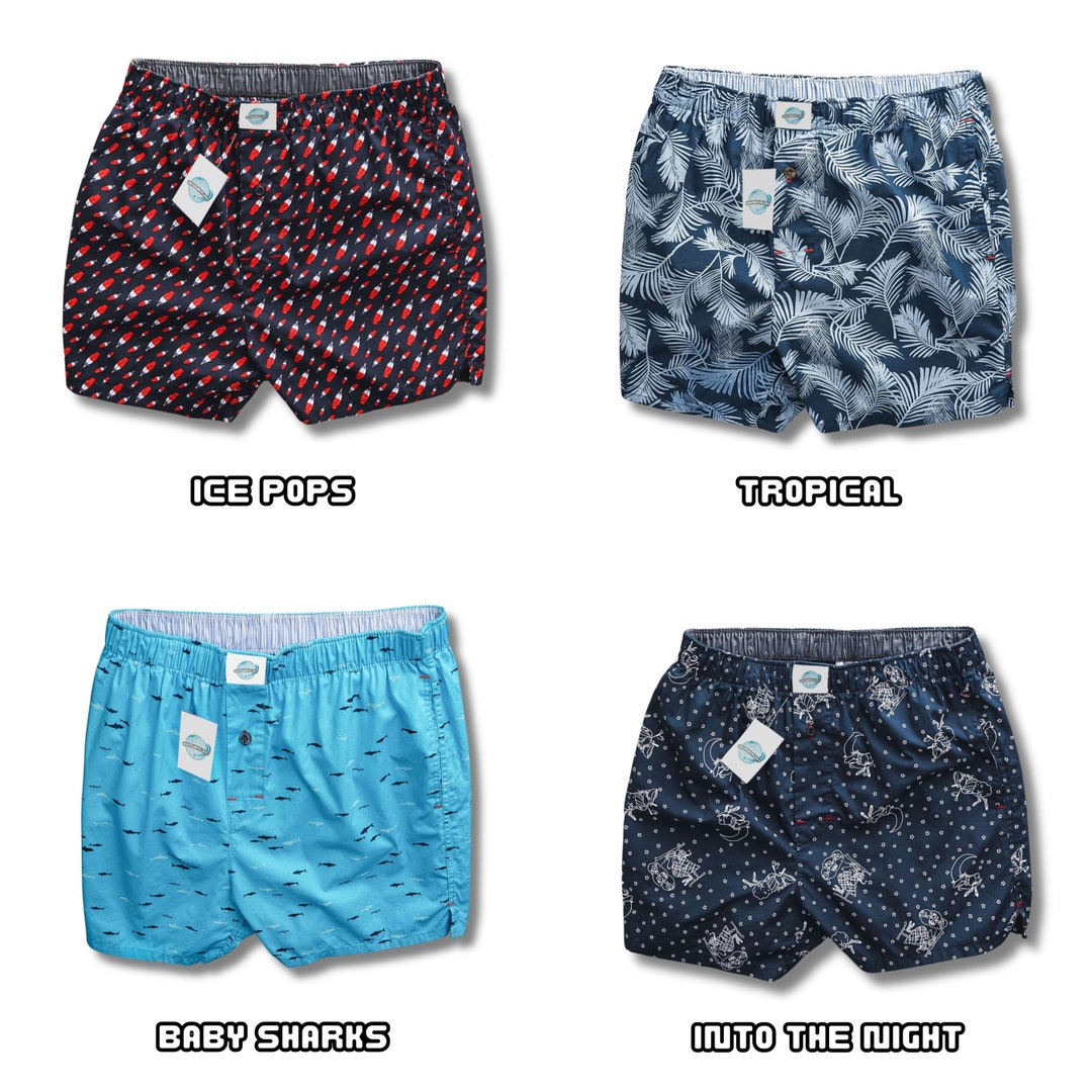 Cotton Boxers Pockets and Button Fly , Mens Underwear Boxers, Unisex ...