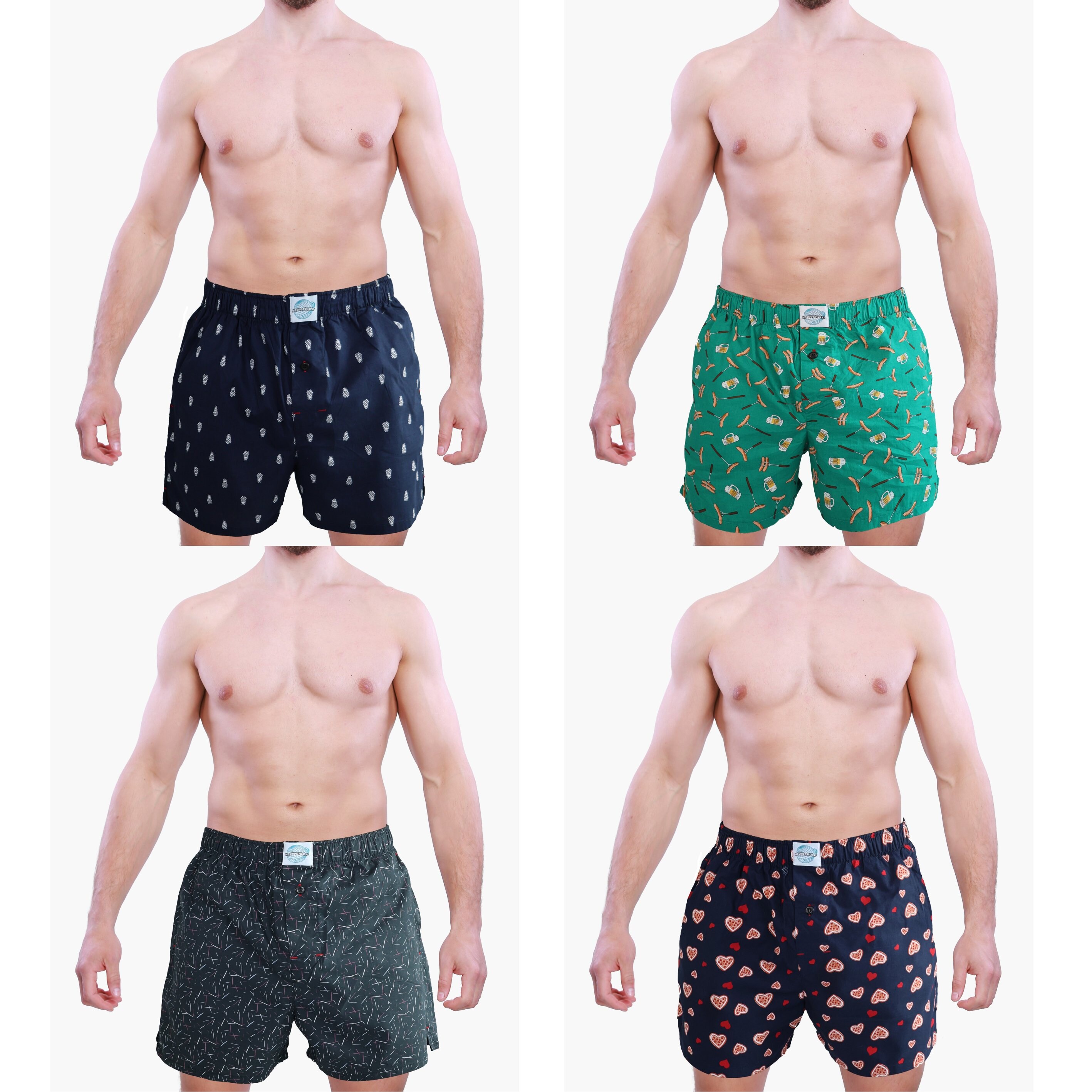 Unisex Woven Cotton Boxers With Pockets and Button Fly, Men’s Underwear ...
