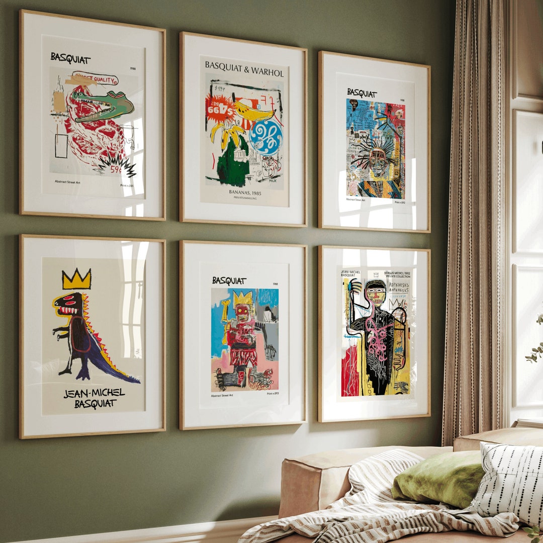Set of 6 Basquiat Posters, Jean Michel Basquiat, Basquiat Print, Warhol ...