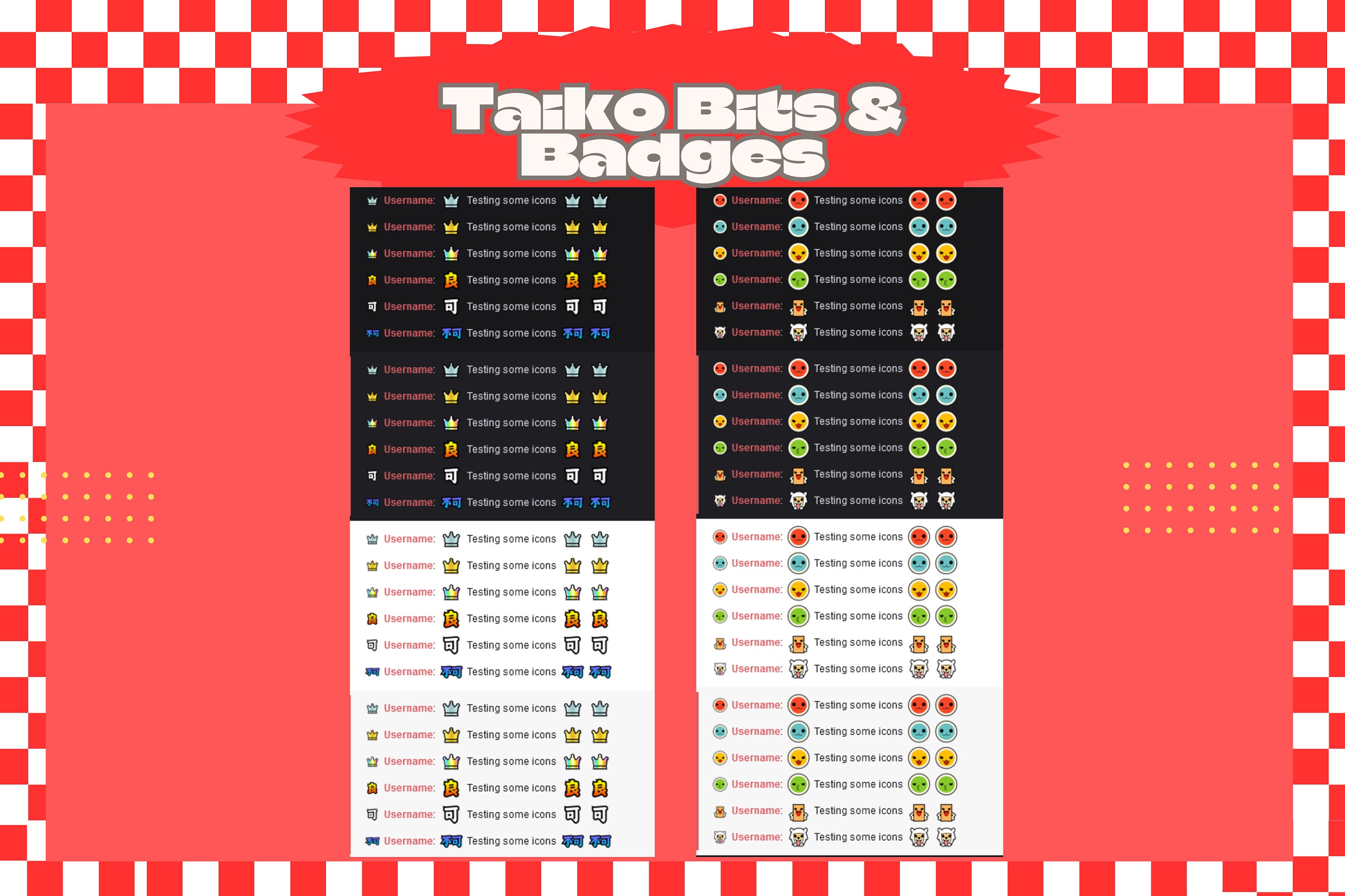 Taiko Bit Badges for Twitch and Discord Static Emotes Twitch Emotes ...