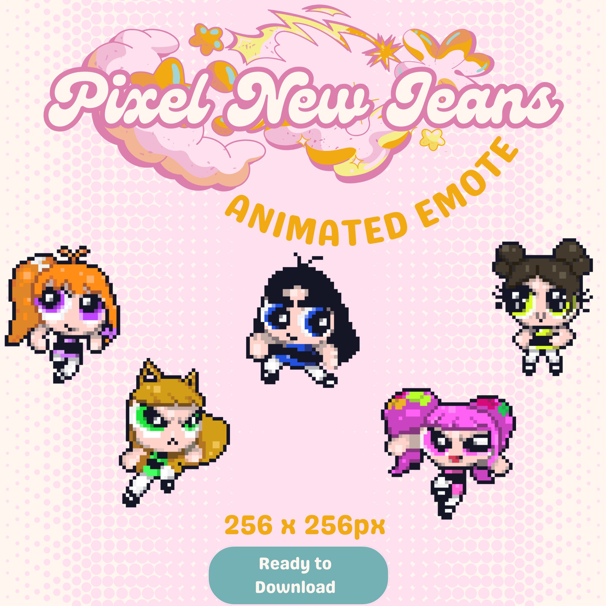 Pixel New Jeans Animated Emote for Twitch and Discord Twitch Emotes ...