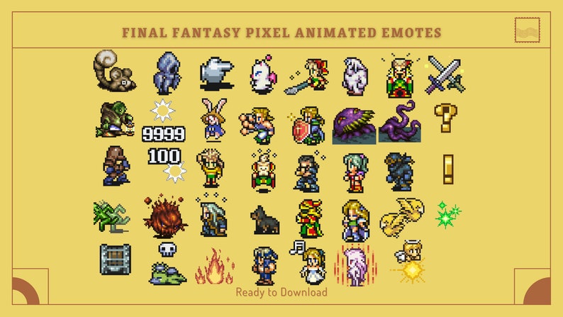 Final Fantasy Animated Emotes for Twitch and Discord Twitch Emotes ...