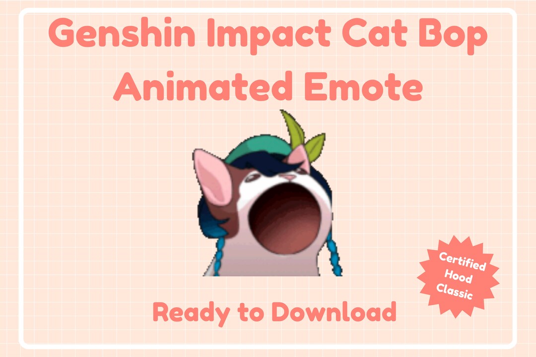 Genshin Impact Cat Bop Animated Emote for Twitch and Discord Twitch ...