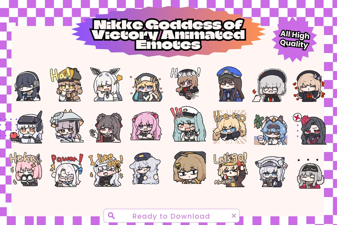 Nikke Goddess of Victory Animated Emotes for Twitch and Discord Twitch ...
