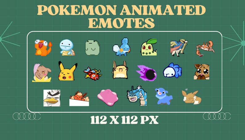 Pokemon Animated Emote Bundle Twitch Emotes Discord Emotes Emotes for ...