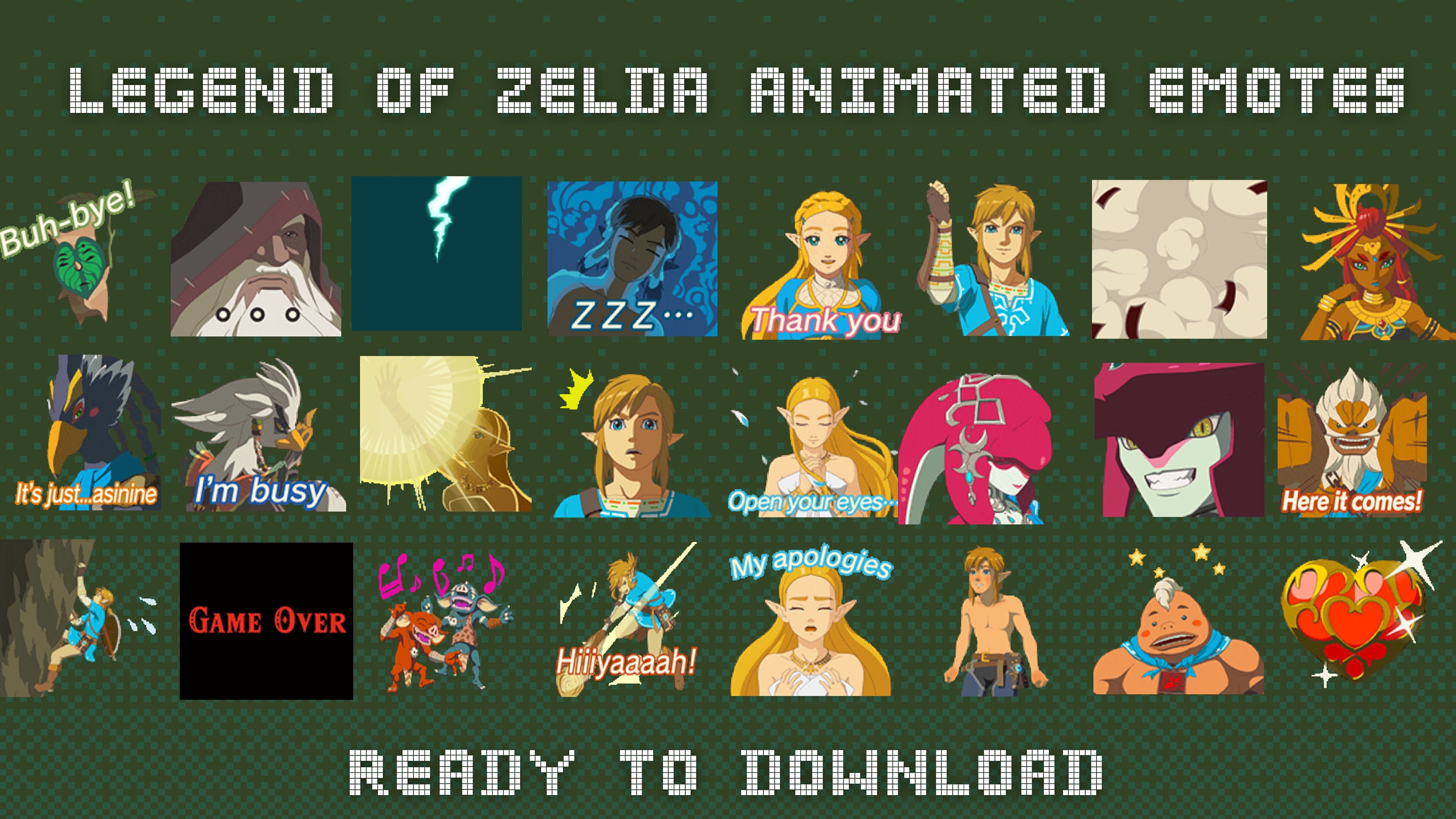 Zelda Animated Emotes for Twitch and Discord Twitch Emotes Discord ...