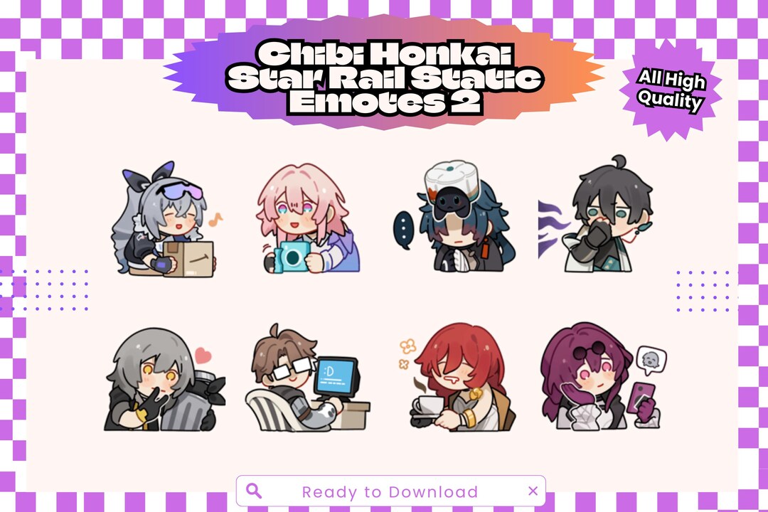 Honkai Star Rail Static Emotes for Twitch and Discord Twitch Emotes ...