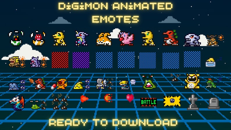 Digimon Animated Emotes for Twitch and Discord Twitch Emotes Discord ...