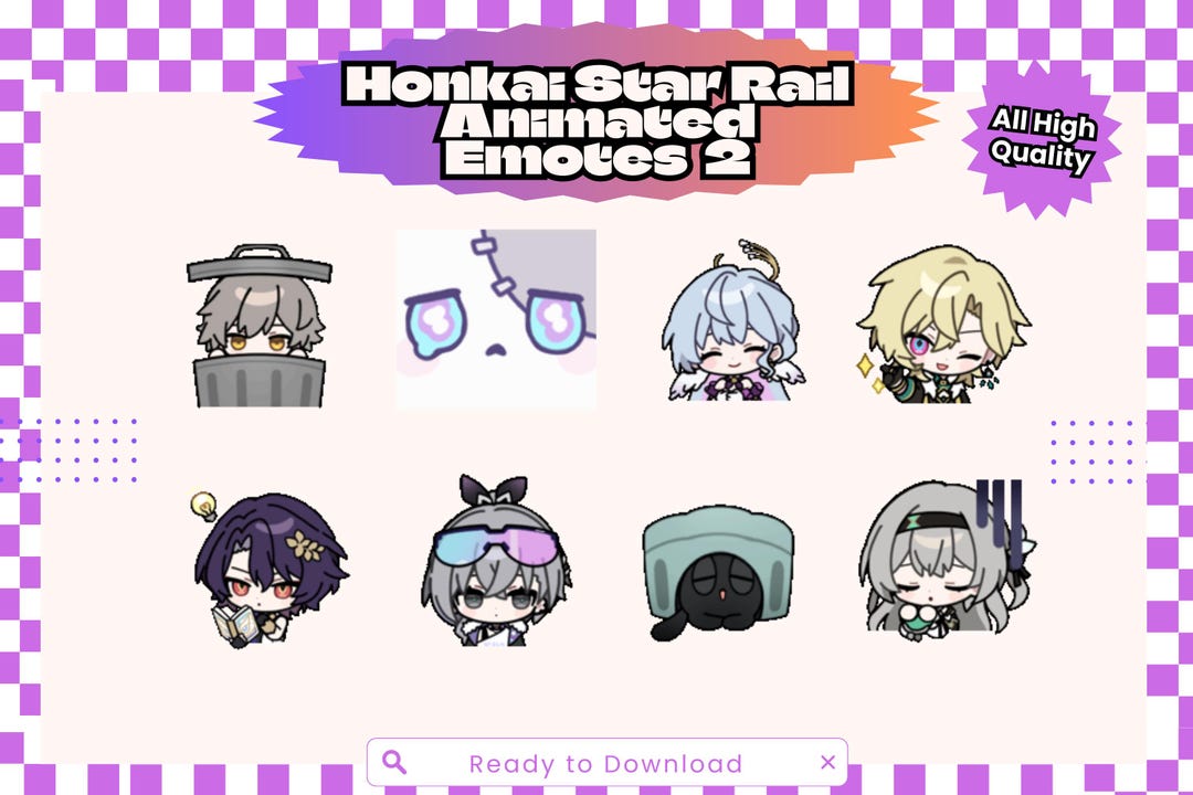 Honkai Star Rail Animated Emotes for Twitch and Discord Twitch Emotes ...