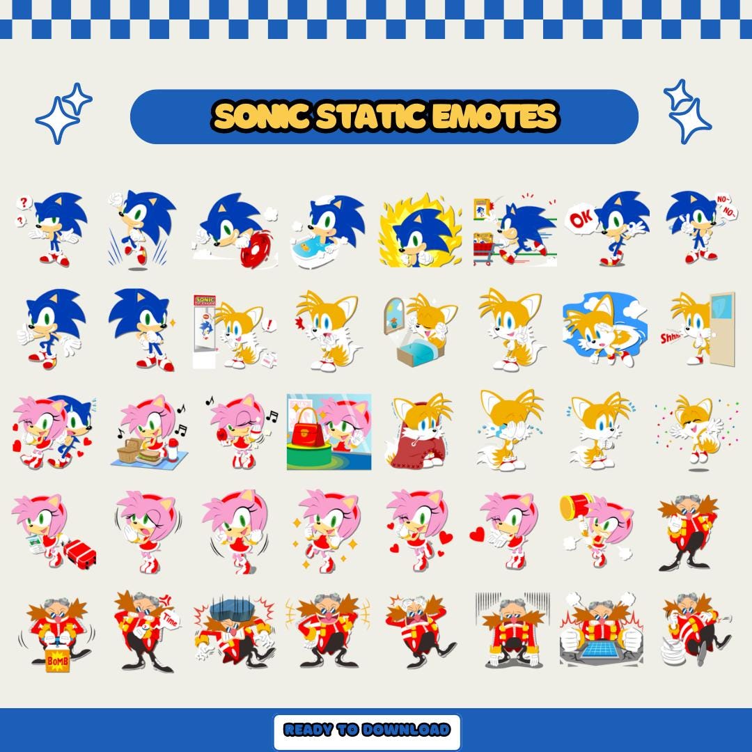 Sonic Static Emotes for Twitch and Discord Twitch Emotes Discord Emotes ...