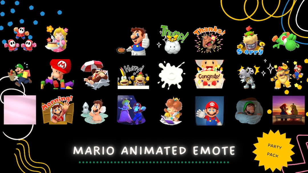 Super Mario Bros Animated Emote Bundle for Twitch and Discord Twitch ...