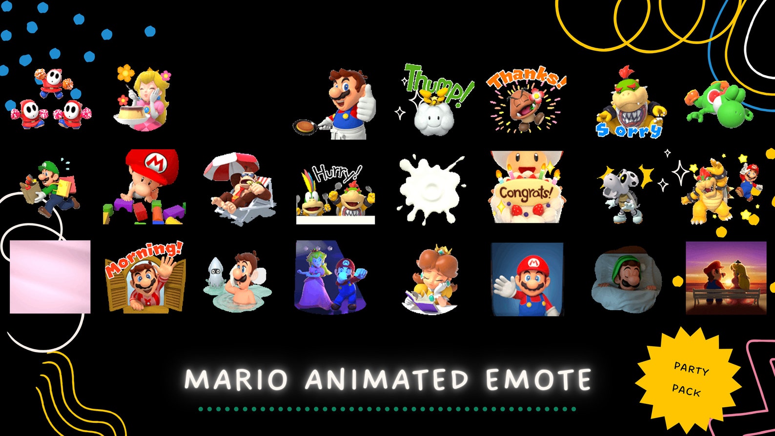 Super Mario Bros Animated Emote Bundle for Twitch and Discord Twitch ...