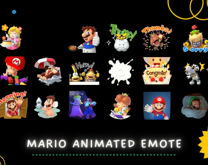 Super Mario Bros Animated Emote Bundle for Twitch and Discord Twitch ...