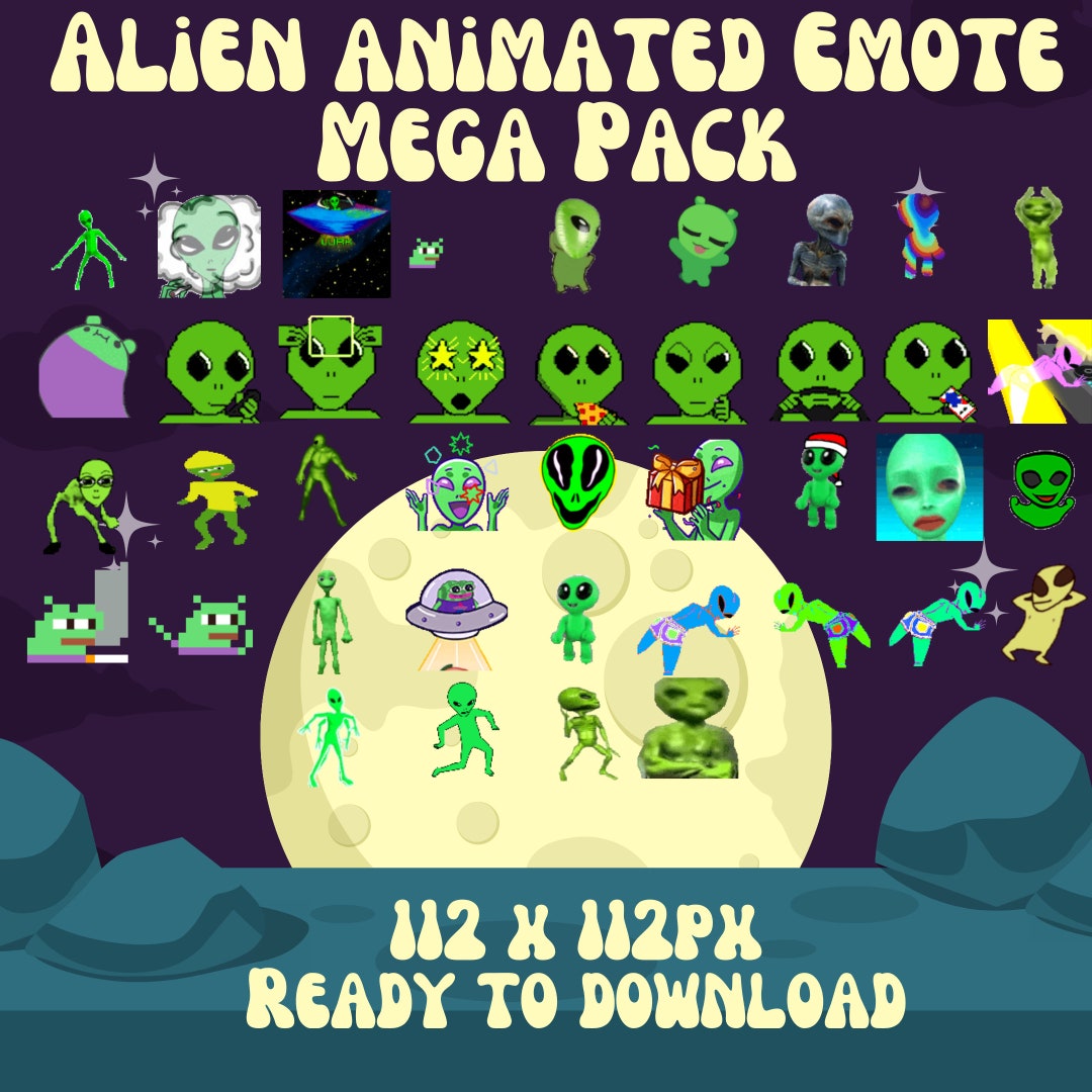 Alien Animated Emotes for Twitch and Discord Twitch Emotes Discord ...