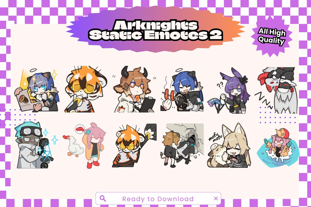 Arknights Static Emotes Bundle for Twitch and Discord Twitch Emotes ...